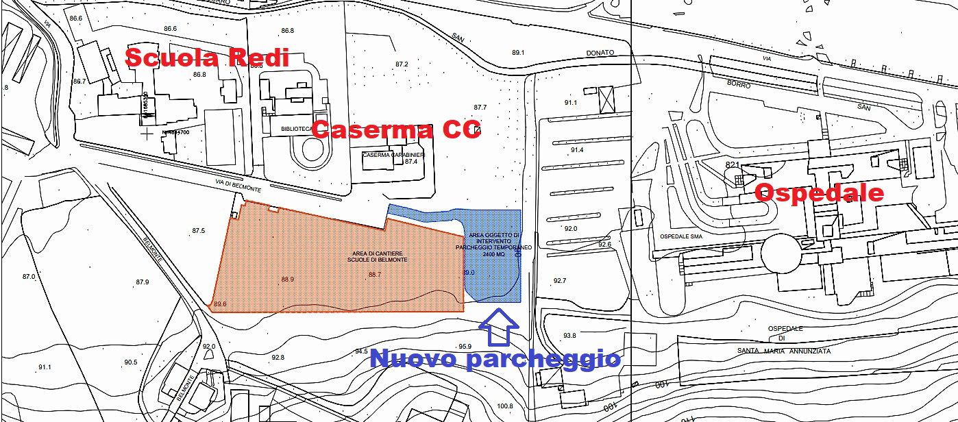 Nuovo parcheggio (temporaneo) per l'ospedale: sarà pronto tra un mese